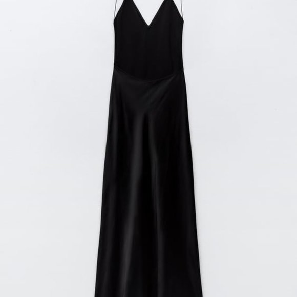 Zara | Dresses | Zara Long Satin Dress | Poshmark